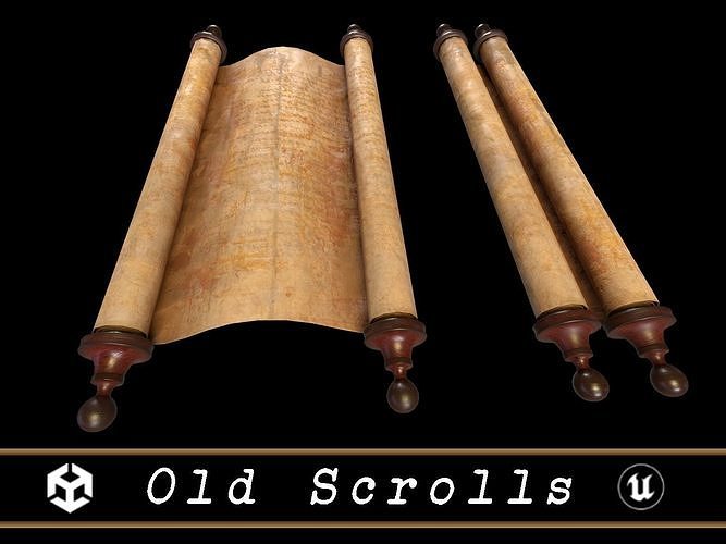 3D model Old Medieval Scrolls VR / AR / low-poly | CGTrader