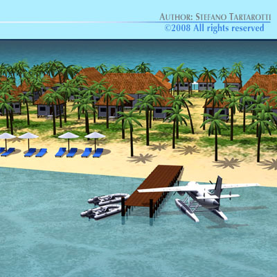 Island resort 3D model | CGTrader