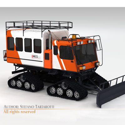 Snowcat passengers 3D model | CGTrader