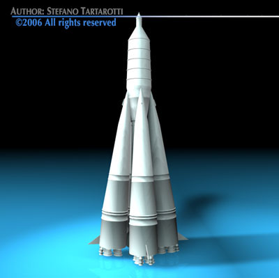 Sputnik rocket R-7 Semyorka 3D model | CGTrader