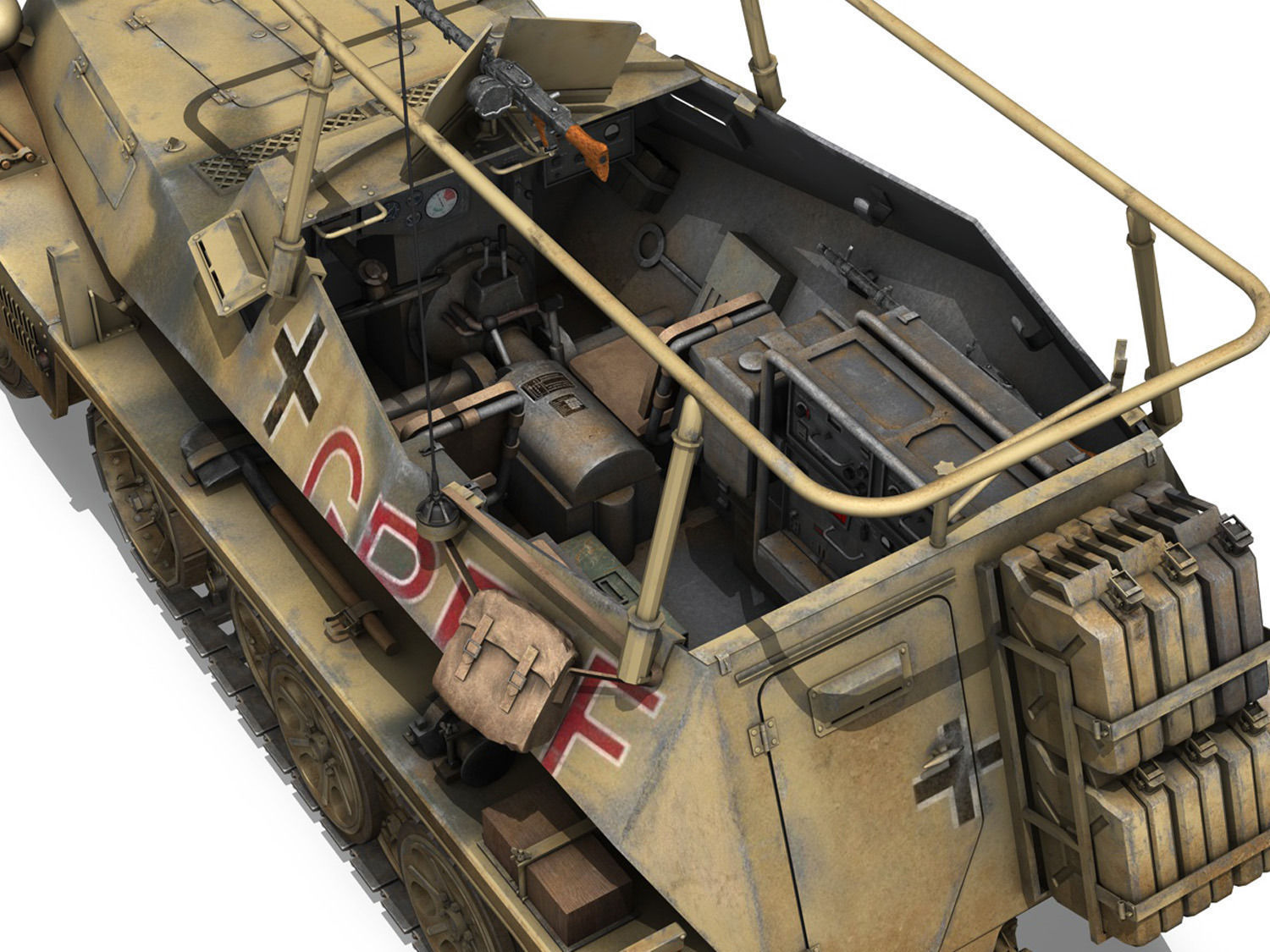 SD KFZ 250 3 - Half-track command variant 3D model | CGTrader
