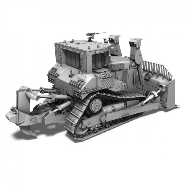 Armored D9R Bulldozer Doobi 3D model | CGTrader