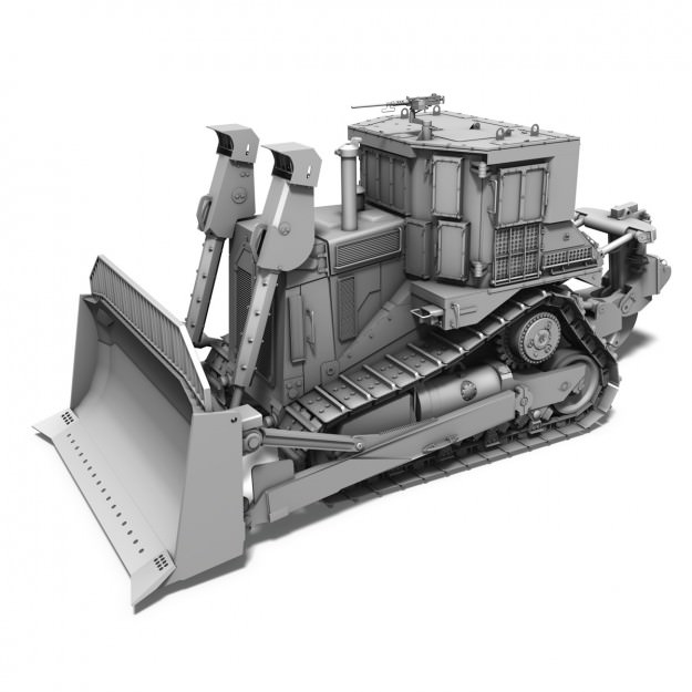 Armored D9R Bulldozer Doobi 3D model | CGTrader