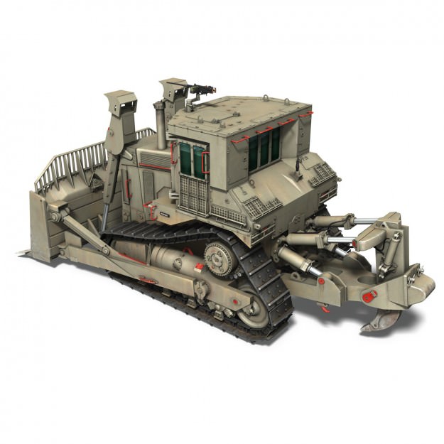 Armored D9R Bulldozer Doobi 3D model | CGTrader