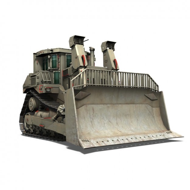 Armored D9R Bulldozer Doobi 3D model | CGTrader