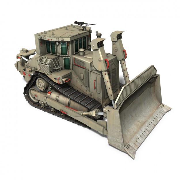 Armored D9R Bulldozer Doobi 3D model | CGTrader