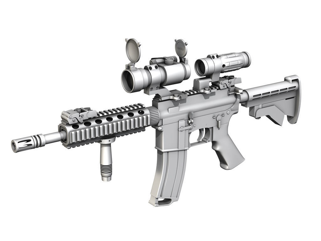 Colt M4A1 SOPMOD Aimpoint 3D model | CGTrader