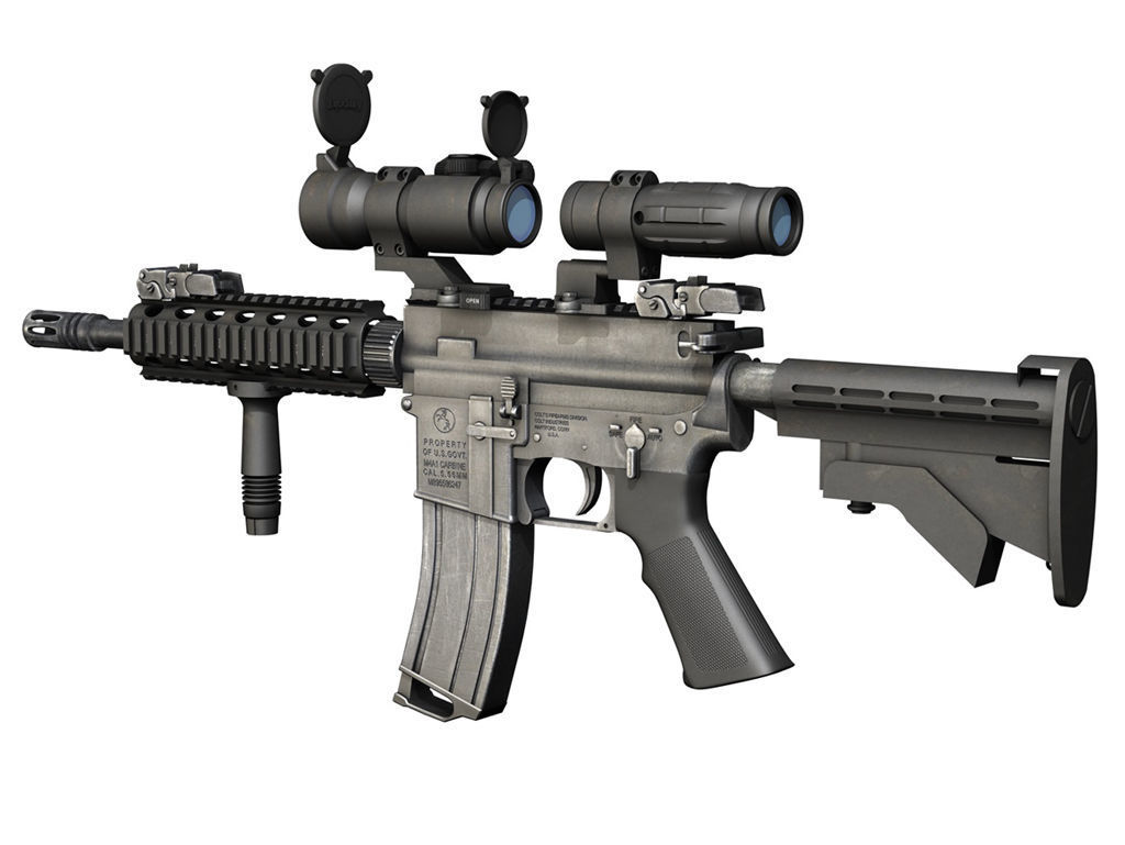 Colt M4A1 SOPMOD Aimpoint 3D model | CGTrader