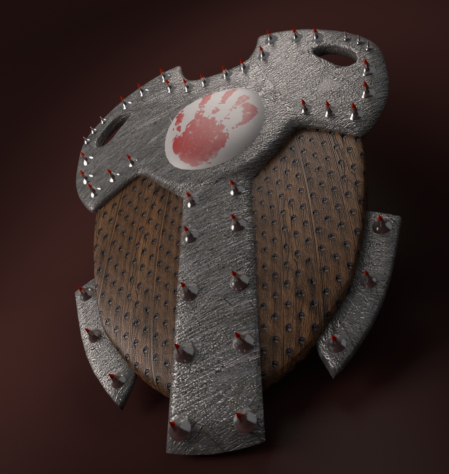Spiked shield 3D model | CGTrader