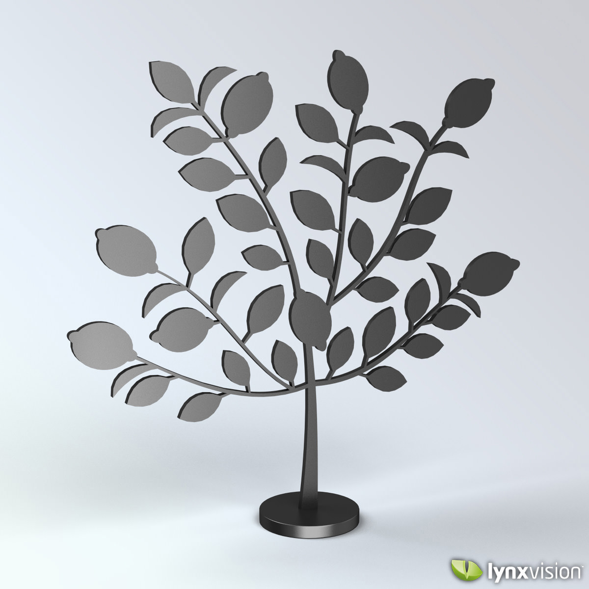 Metallic Tree Ornament 3D model | CGTrader