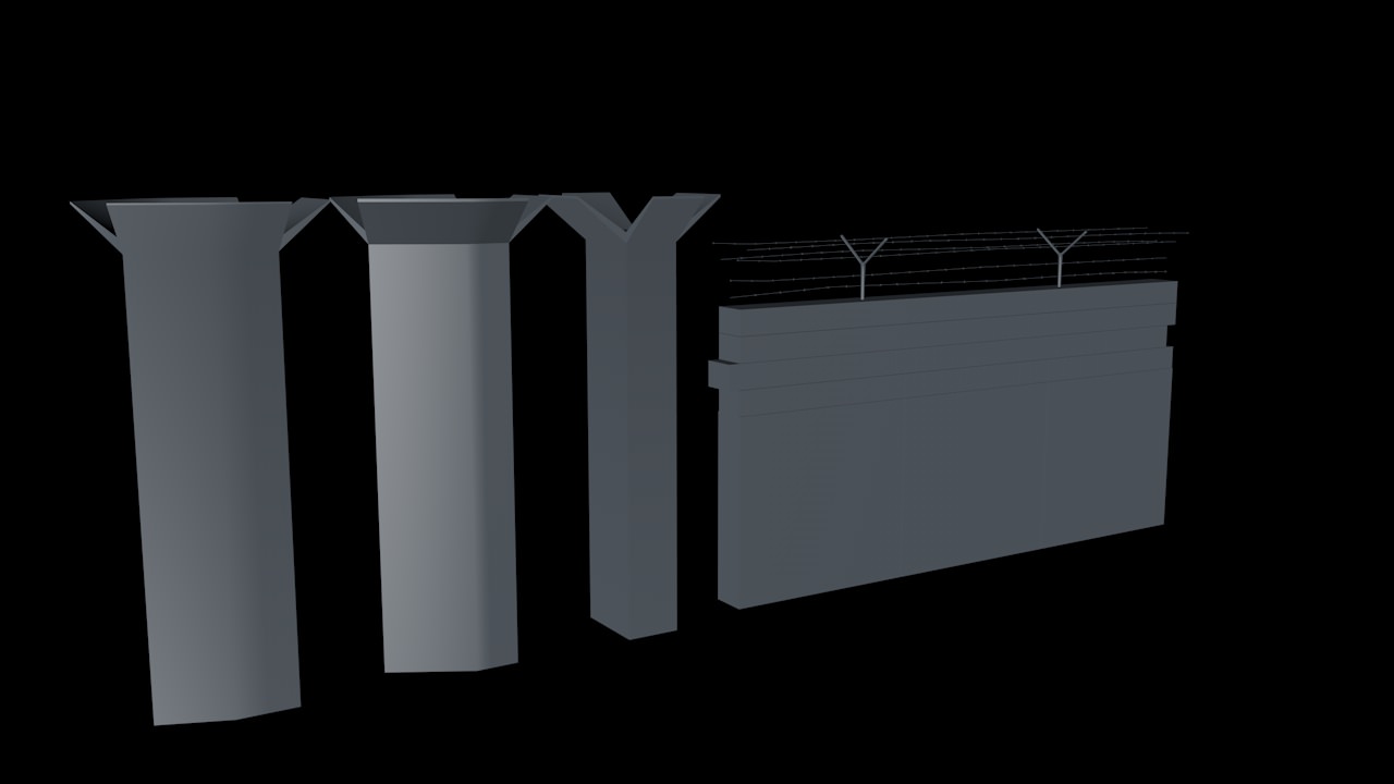 Berlin Wall 1st gen Element 3D model | CGTrader