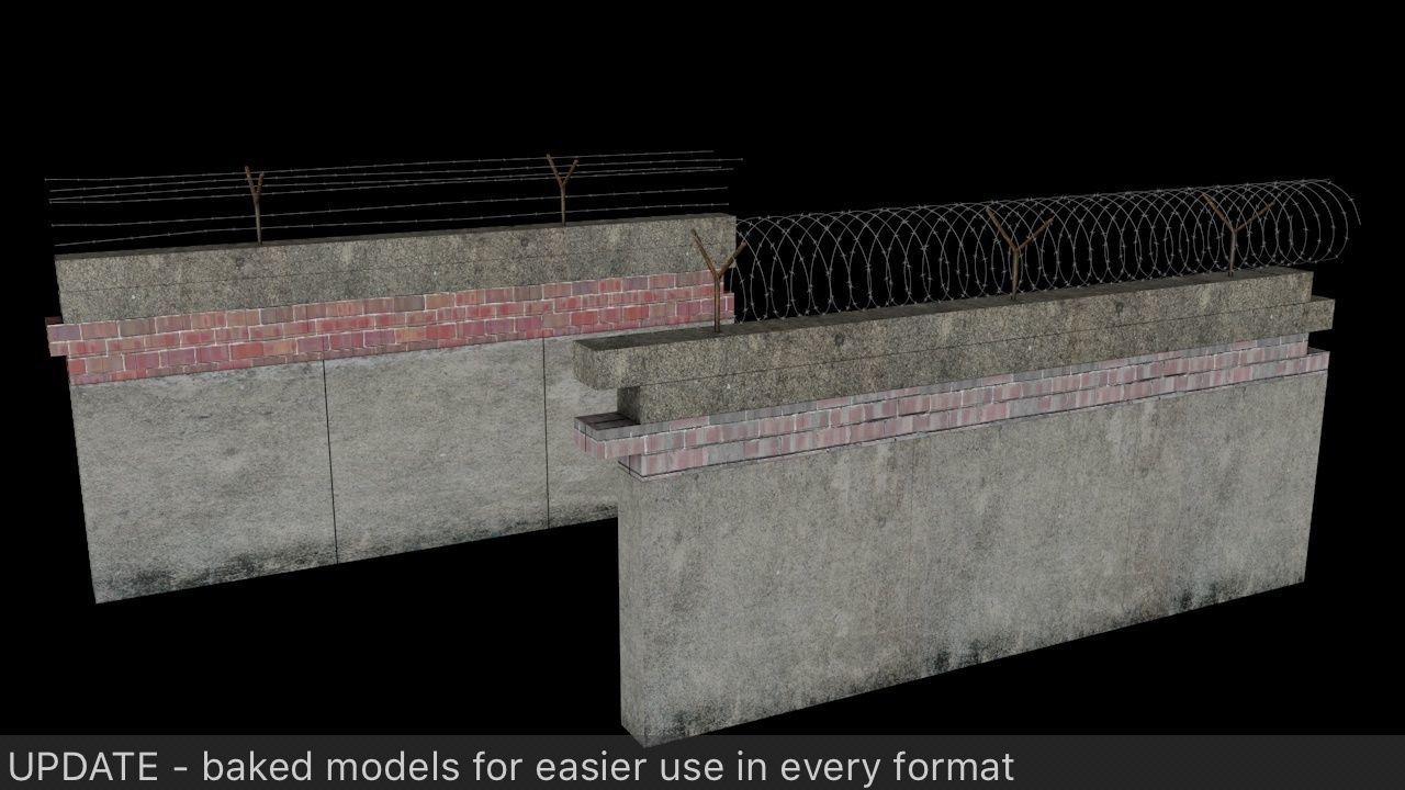 Berlin Wall 1st gen Element 3D model | CGTrader