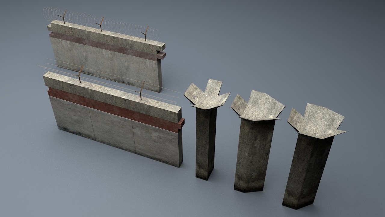 Berlin Wall 1st gen Element 3D model | CGTrader