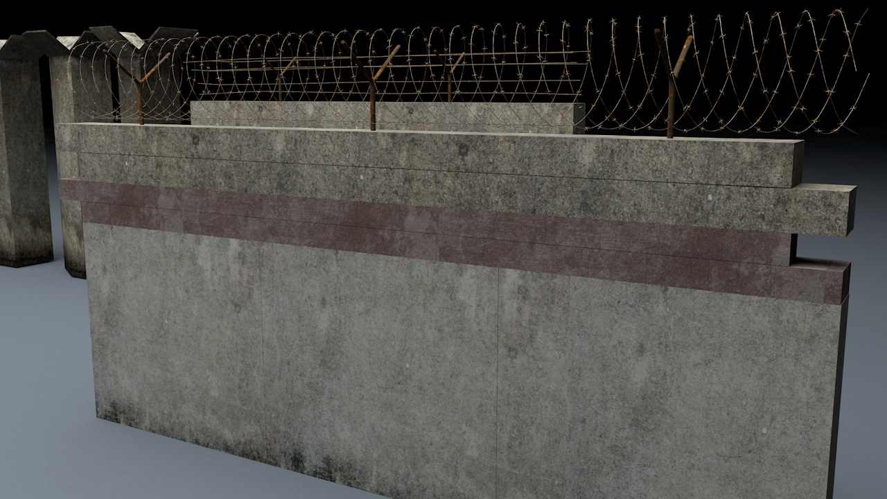 Berlin Wall 1st gen Element 3D model | CGTrader