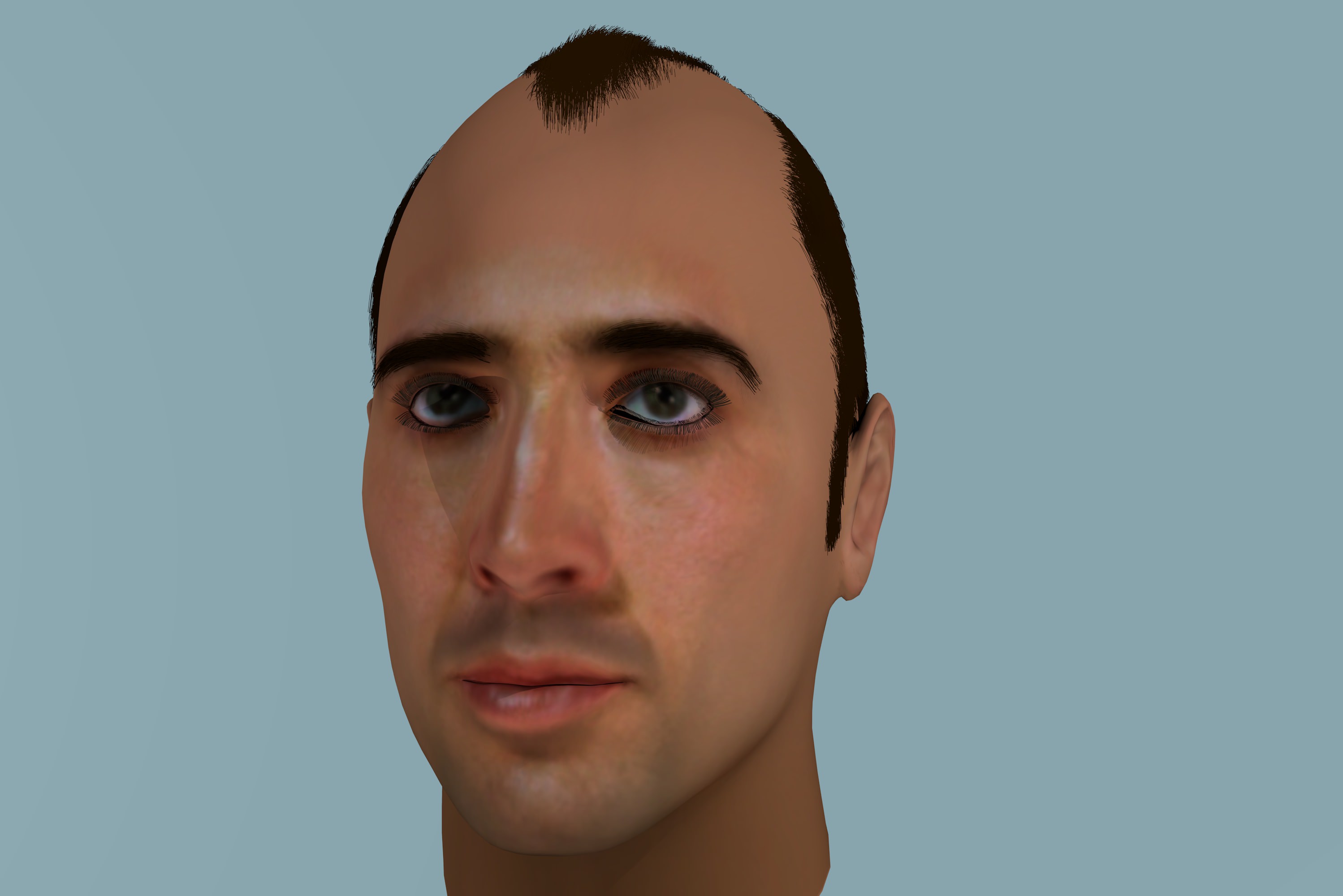 3D model of Nicolas Cage with hair 3D model | CGTrader