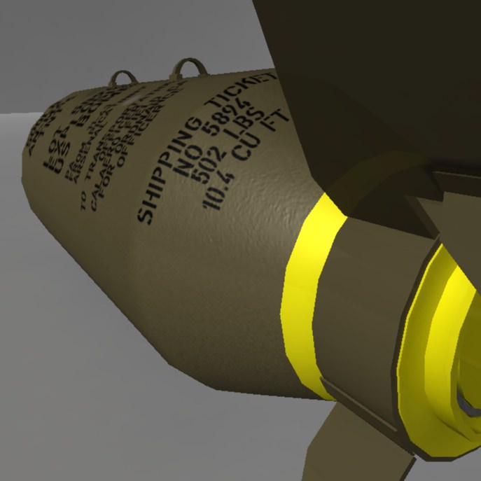 AN-M64 500lb General Purpose Bomb 3D model | CGTrader