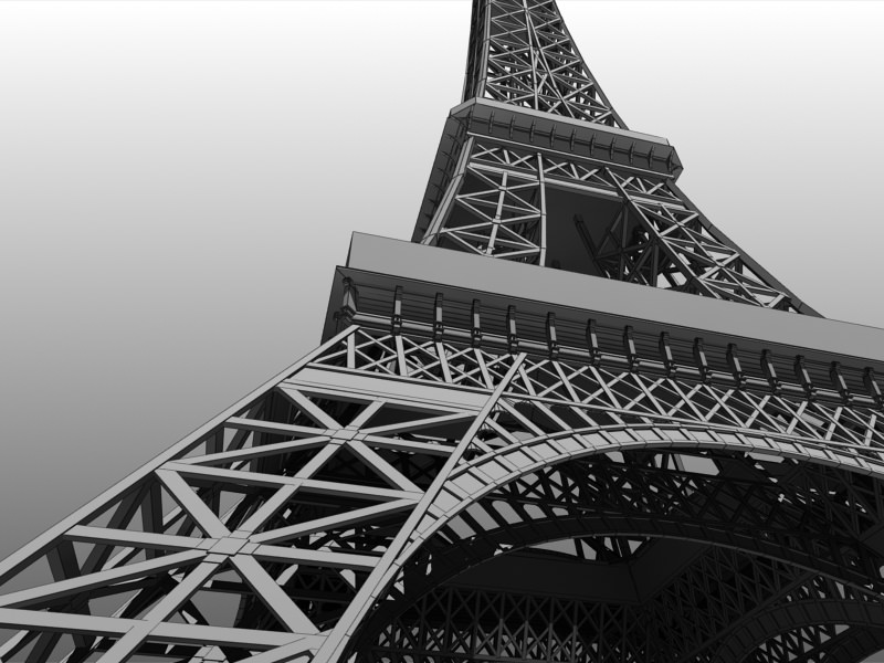 3D model Low-poly Eiffel Tower VR / AR / low-poly | CGTrader