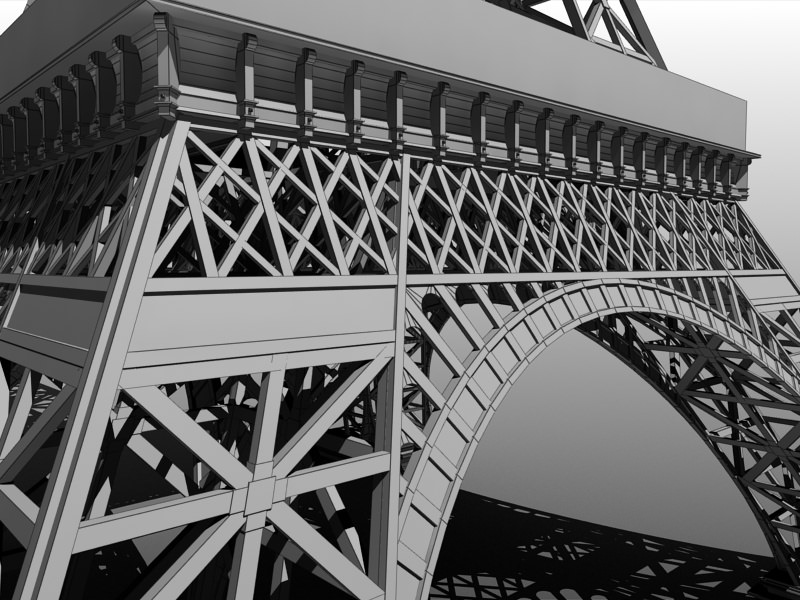 3D model Low-poly Eiffel Tower VR / AR / low-poly | CGTrader