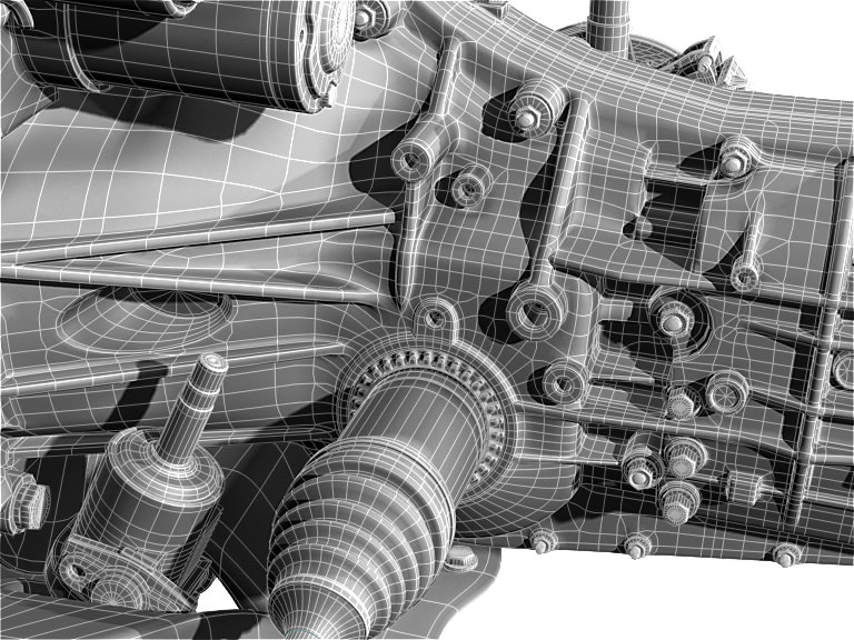 Undercarriage 3D model rigged | CGTrader