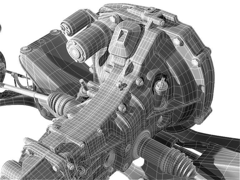 Undercarriage 3D model rigged | CGTrader