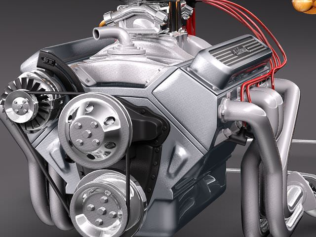 Edelbrock Crate Engine V8 3D model | CGTrader