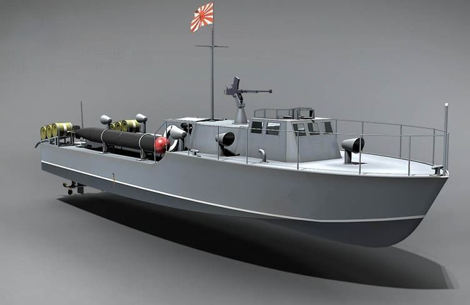Mitsubishi T14 torpedo boat free 3D model | CGTrader
