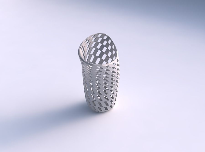 Vase vortex with checker grid lattice 3D model 3D printable | CGTrader