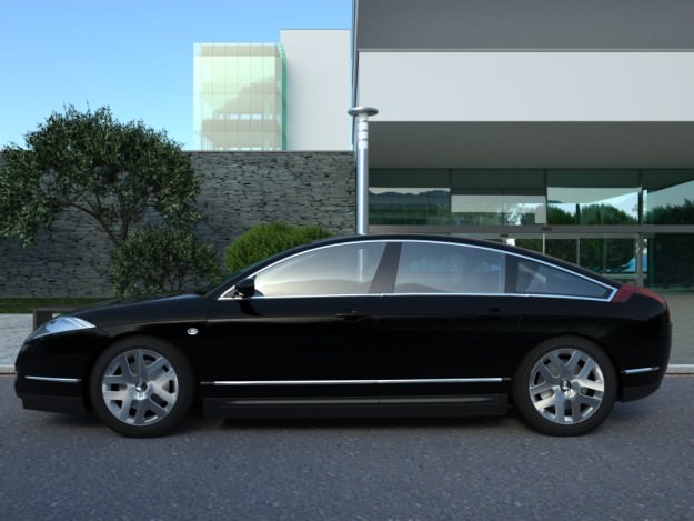 Citroen C6 2007 3D model animated rigged | CGTrader