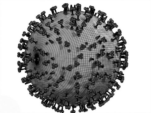 Influenza virus 3D model | CGTrader