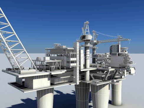 Oil Gas Platform 3D model | CGTrader