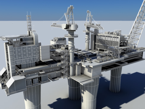 Oil Gas Platform 3D model | CGTrader