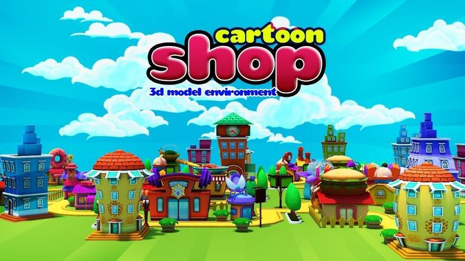 3D model Cartoon Shop VR / AR / low-poly | CGTrader