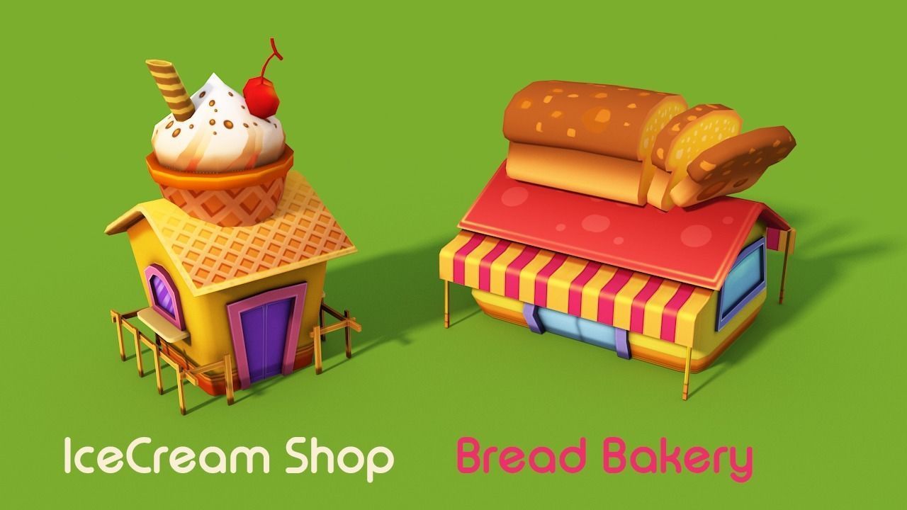 3D model Cartoon Shop VR / AR / low-poly | CGTrader