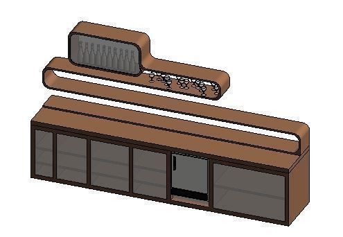 BAR WALL DISPLAY BIC free 3D model | CGTrader
