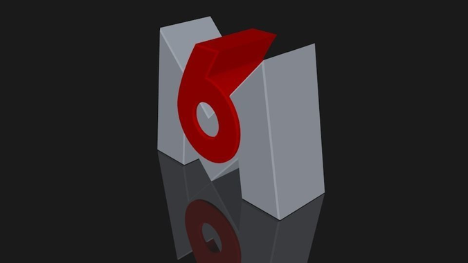 M6 logo 3D model 3D printable | CGTrader