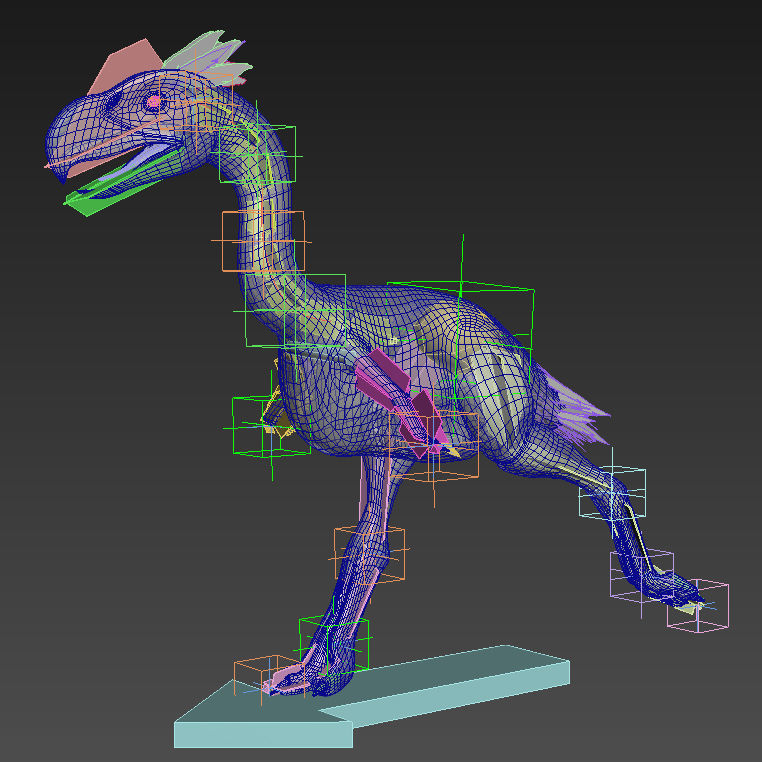 Terror Bird Phorusrhacos 3d model 3D model animated rigged | CGTrader