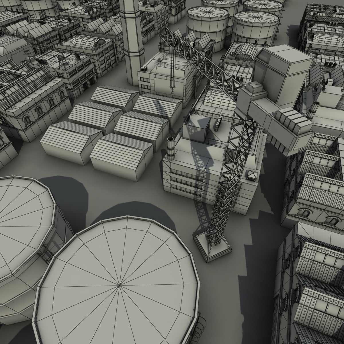 Industrial structures 3D model | CGTrader