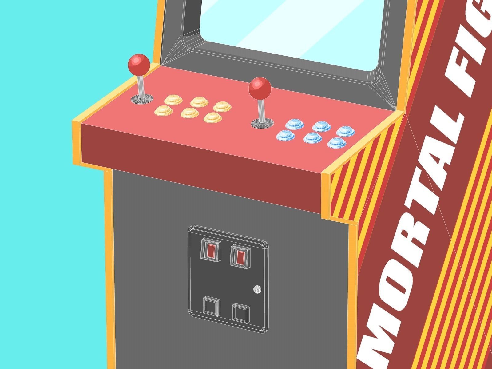 3D model Arcade Machine 1 VR / AR / low-poly OBJ 3DS FBX C4D | CGTrader.com