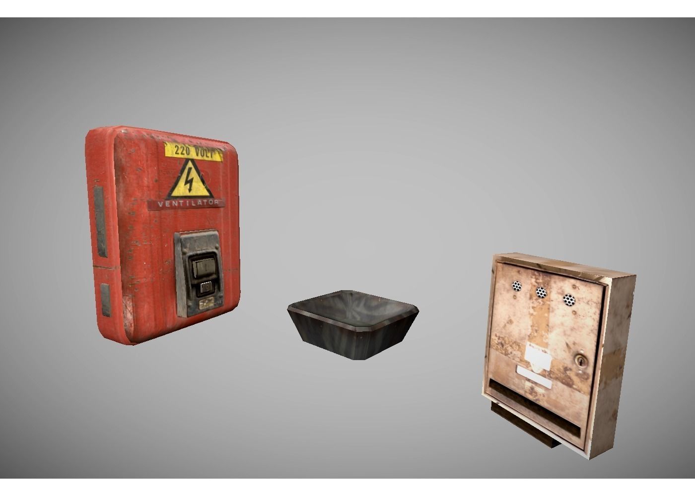 3D model low poly garage objects collection 2 VR / AR / low-poly | CGTrader