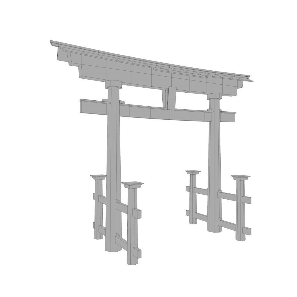 3D model ancient tori gate VR / AR / low-poly | CGTrader