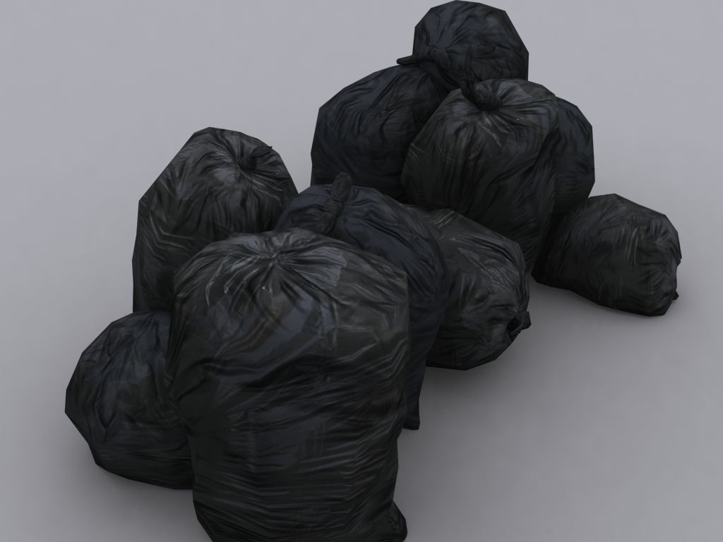 3D model garbage bags VR / AR / low-poly | CGTrader