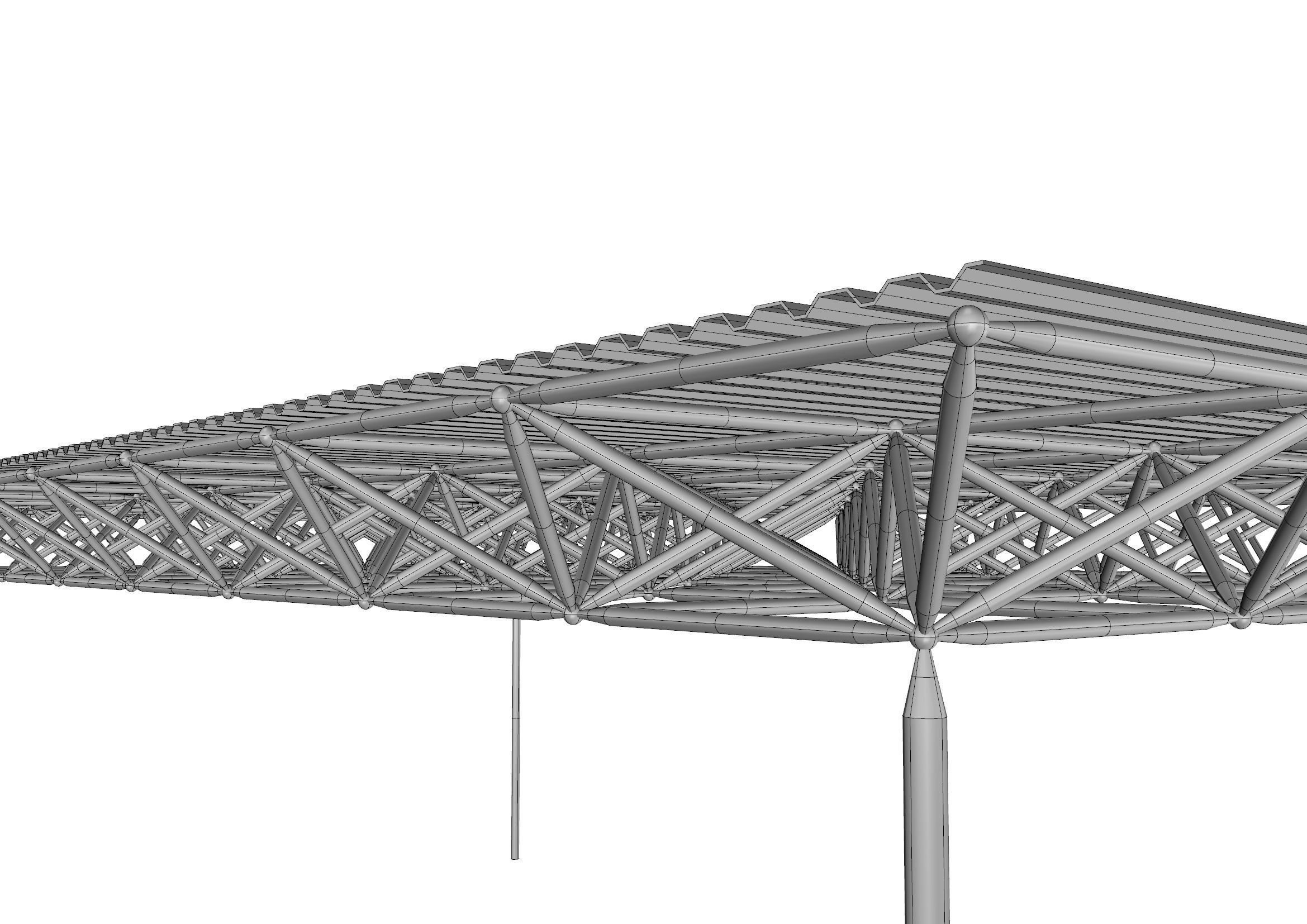 3D model Spaceframe metal canopy VR / AR / low-poly | CGTrader