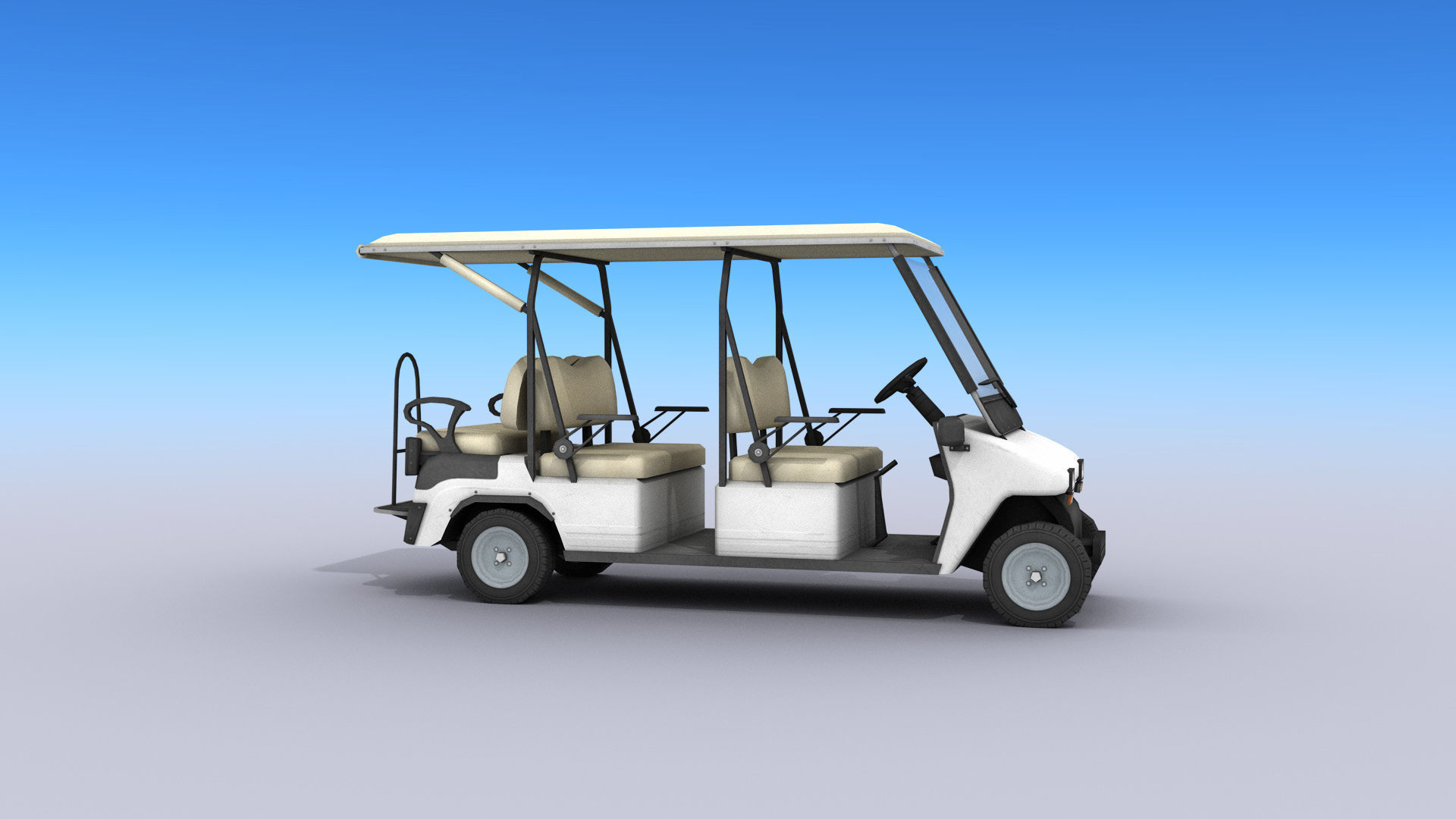 3D model Golf Cart VR / AR / low-poly | CGTrader
