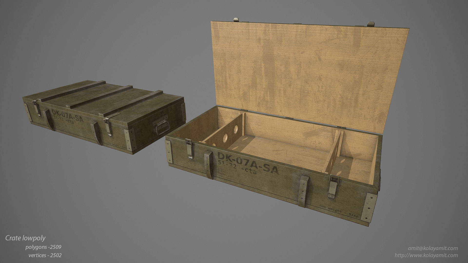 Crate Low Poly Game Ready 3D asset | CGTrader