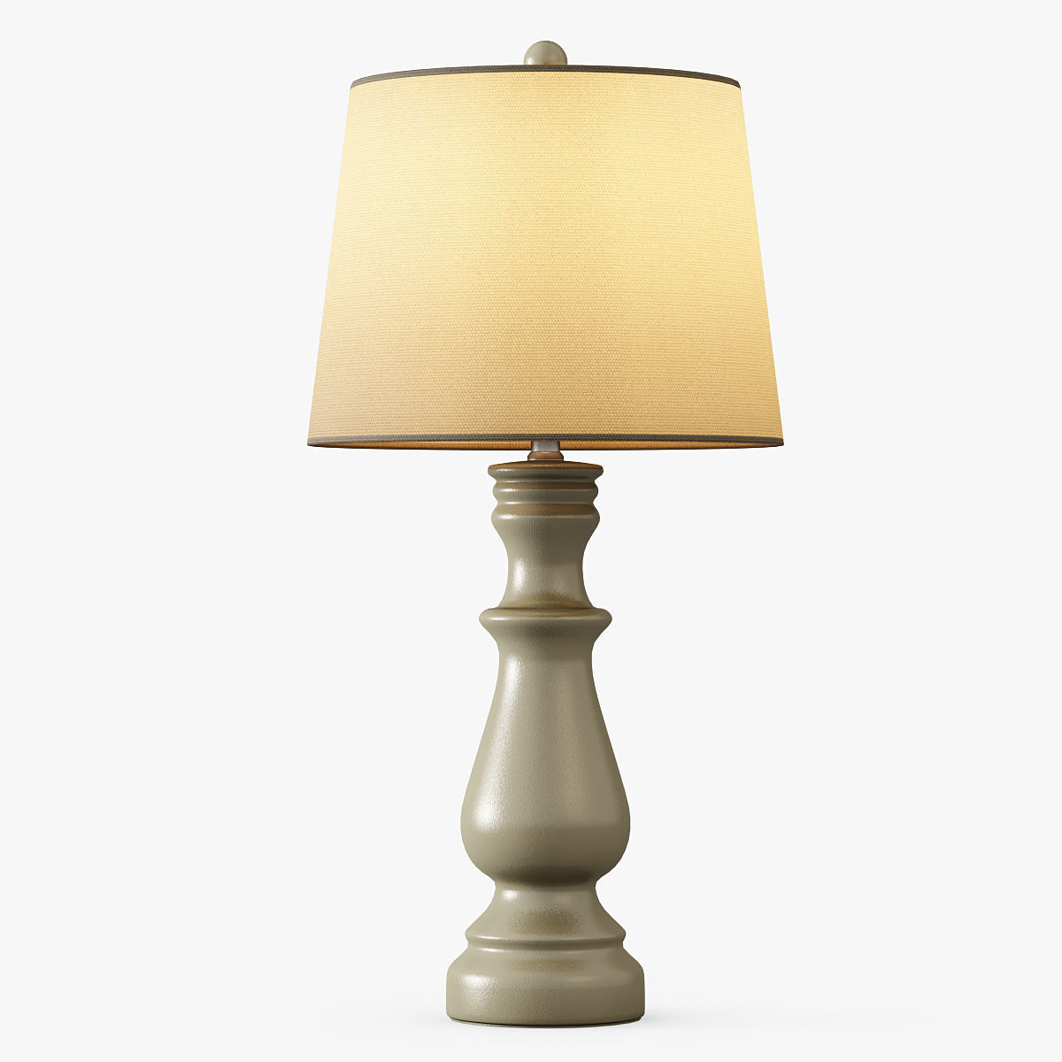Ivory Ceramic Table Lamps 3D model | CGTrader