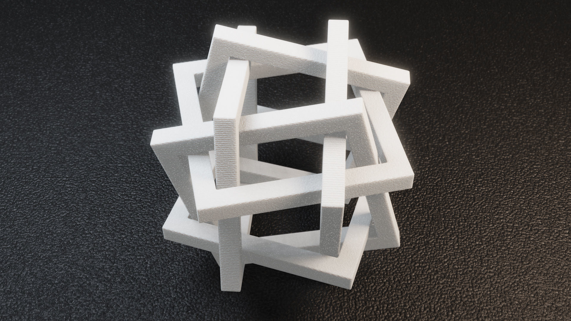 Orderly Tangle 01 - Six Hollow Squares 3D model 3D printable | CGTrader