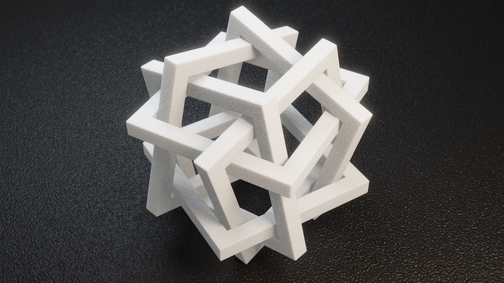 Orderly Tangle 01 - Six Hollow Squares 3D model 3D printable | CGTrader