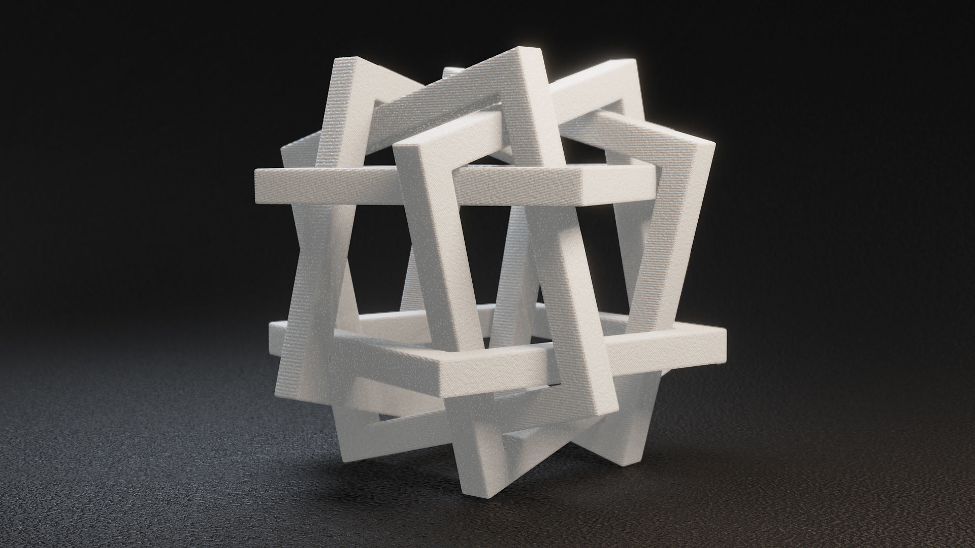 Orderly Tangle 01 - Six Hollow Squares 3D model 3D printable | CGTrader