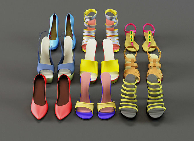 female shoes 3D model | CGTrader