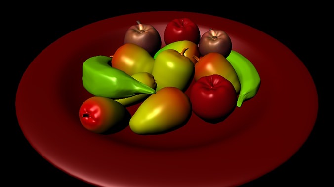 Fruits 3d models apple mango banana s maya... 3D Model MA MB | CGTrader.com